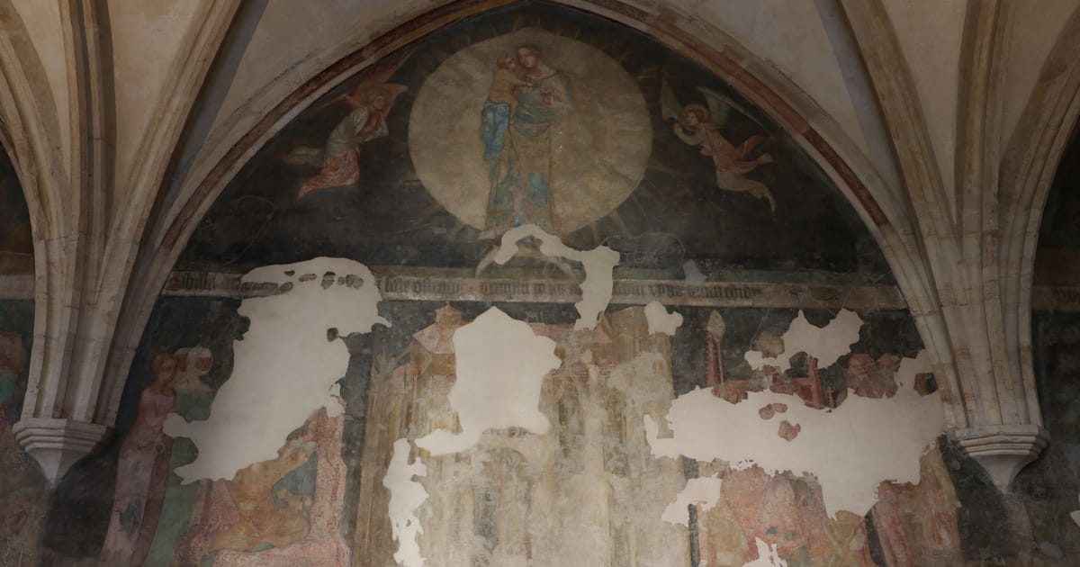Restorers examine unique Gothic paintings in Prague’s Emmaus Monastery ...